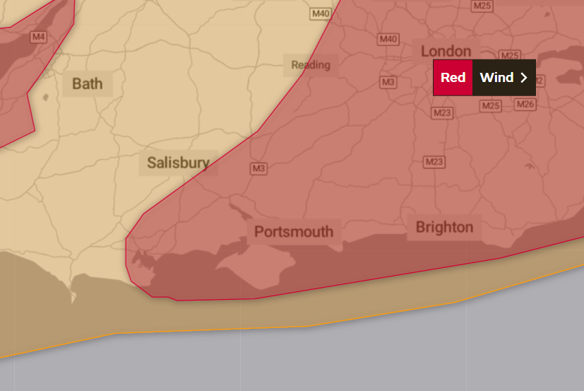 Storm Eunice live updates: red warning issued for south coast | News ...