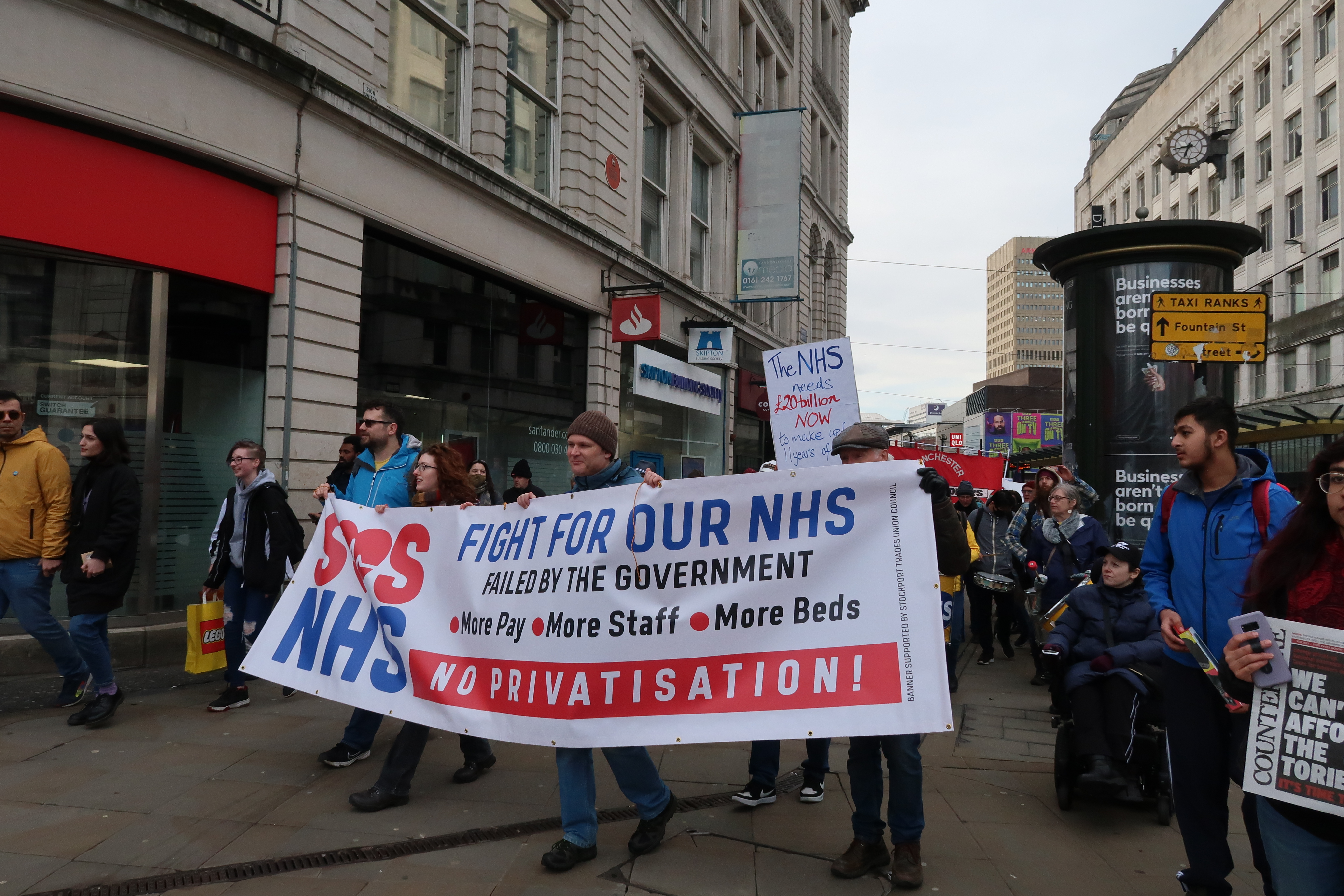 Hundreds protest at Manchester City Centre against NHS cuts | News ...