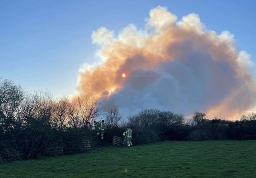 Two large gorse fires on Cornish peninsula in two days | News ...