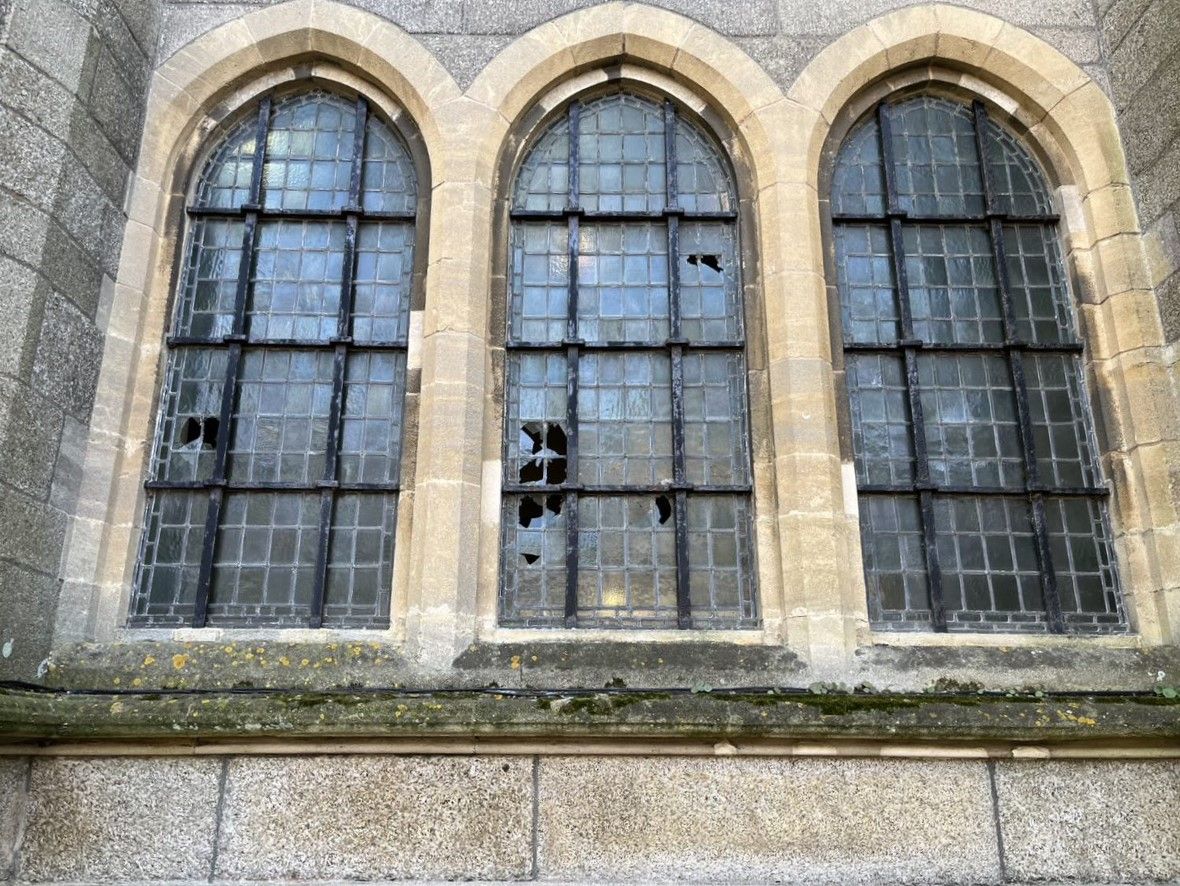 Truro Cathedral suffers £11k of damage after vandal smashes windows