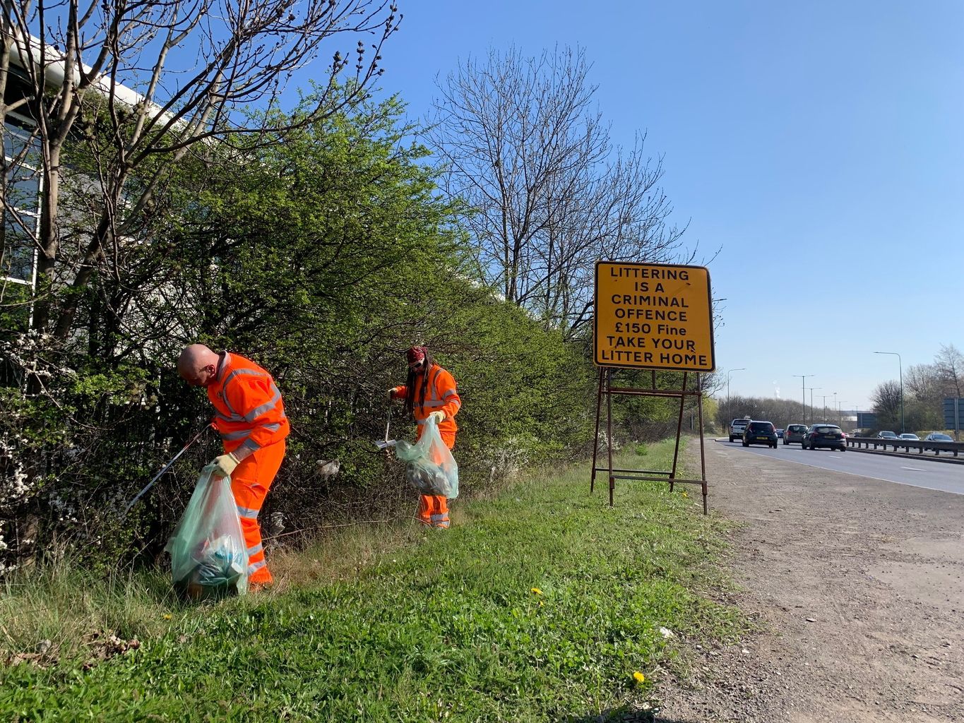Plea to motorists to keep roadside workers safe and take litter home ...