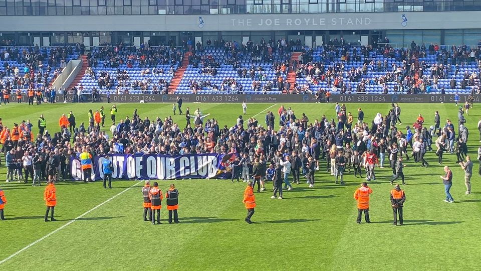 Oldham to ban fans who invaded pitch during relegation defeat | News ...