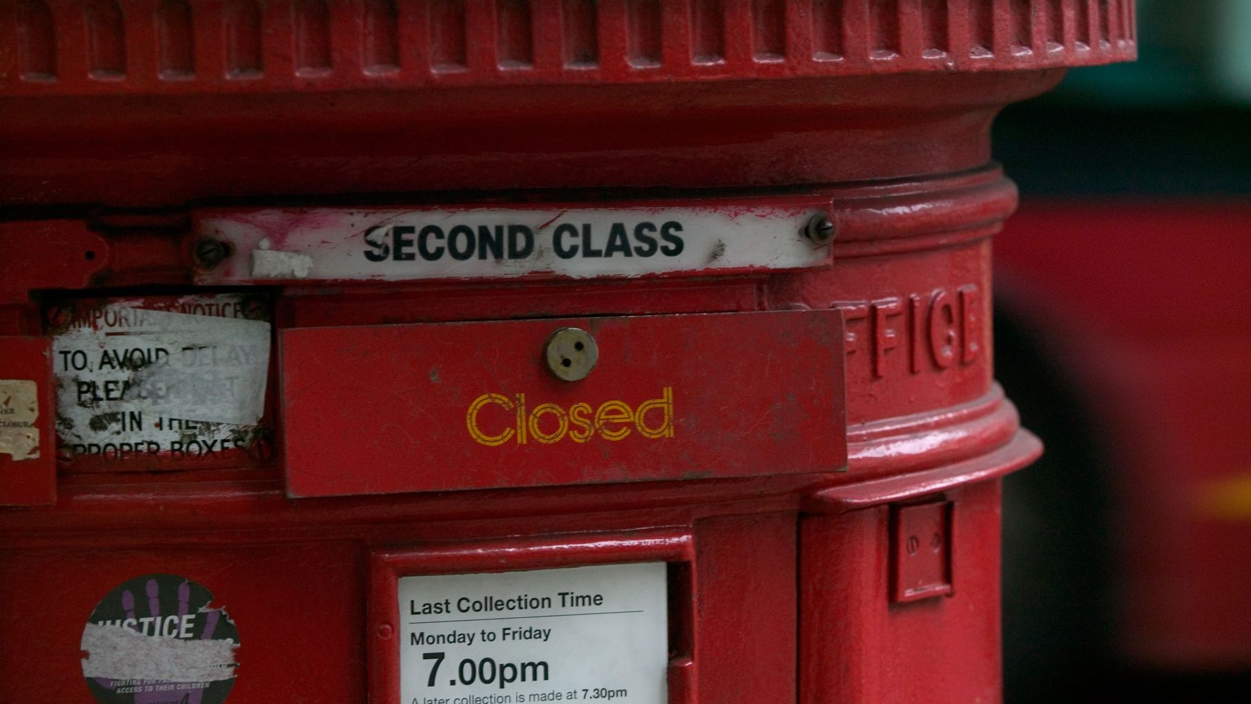 UK-wide postal delays may occur today because of Post Office strike