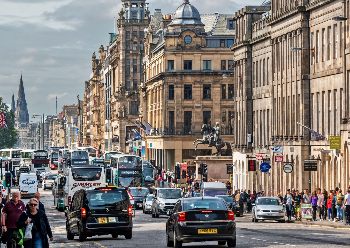 Princes Street closed to traffic after pedestrian struck by bus
