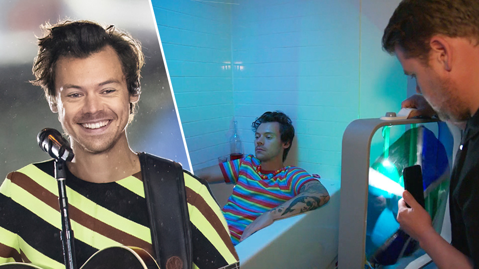 Harry Styles and James Corden make 'Daylight' music video for $300