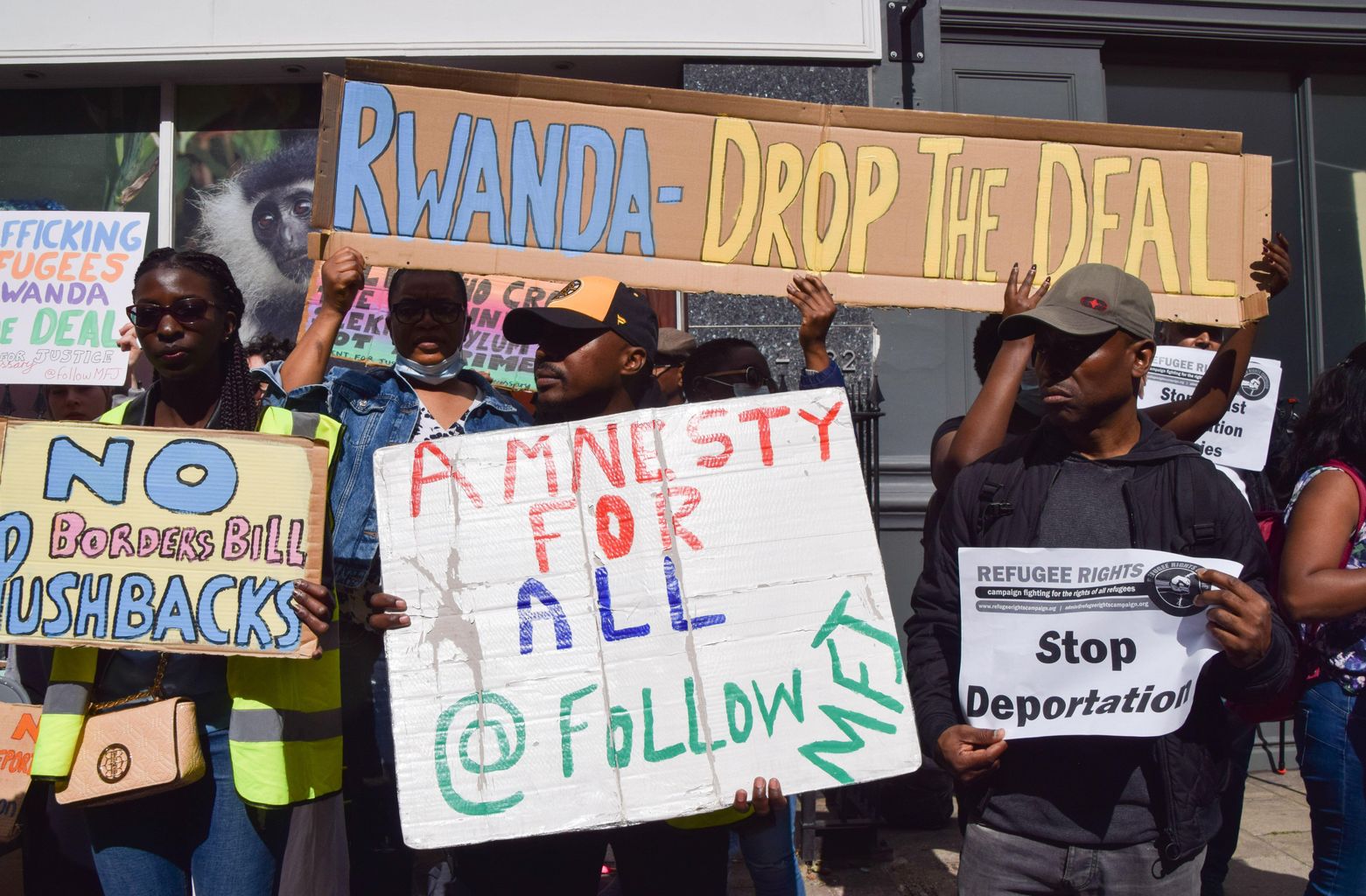 'No Rwanda' protest staged at West Sussex immigration removal centre