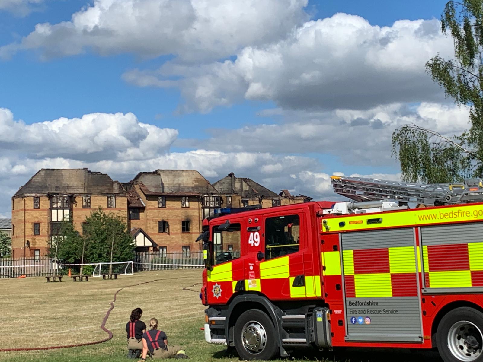 One person dies in major gas explosion at block of flats in Bedford