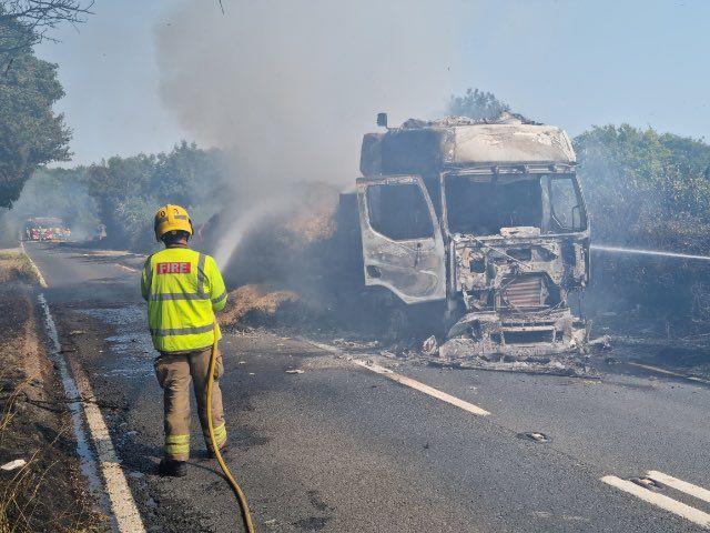 HGV fire on A35 near Dorchester | GHR Dorset