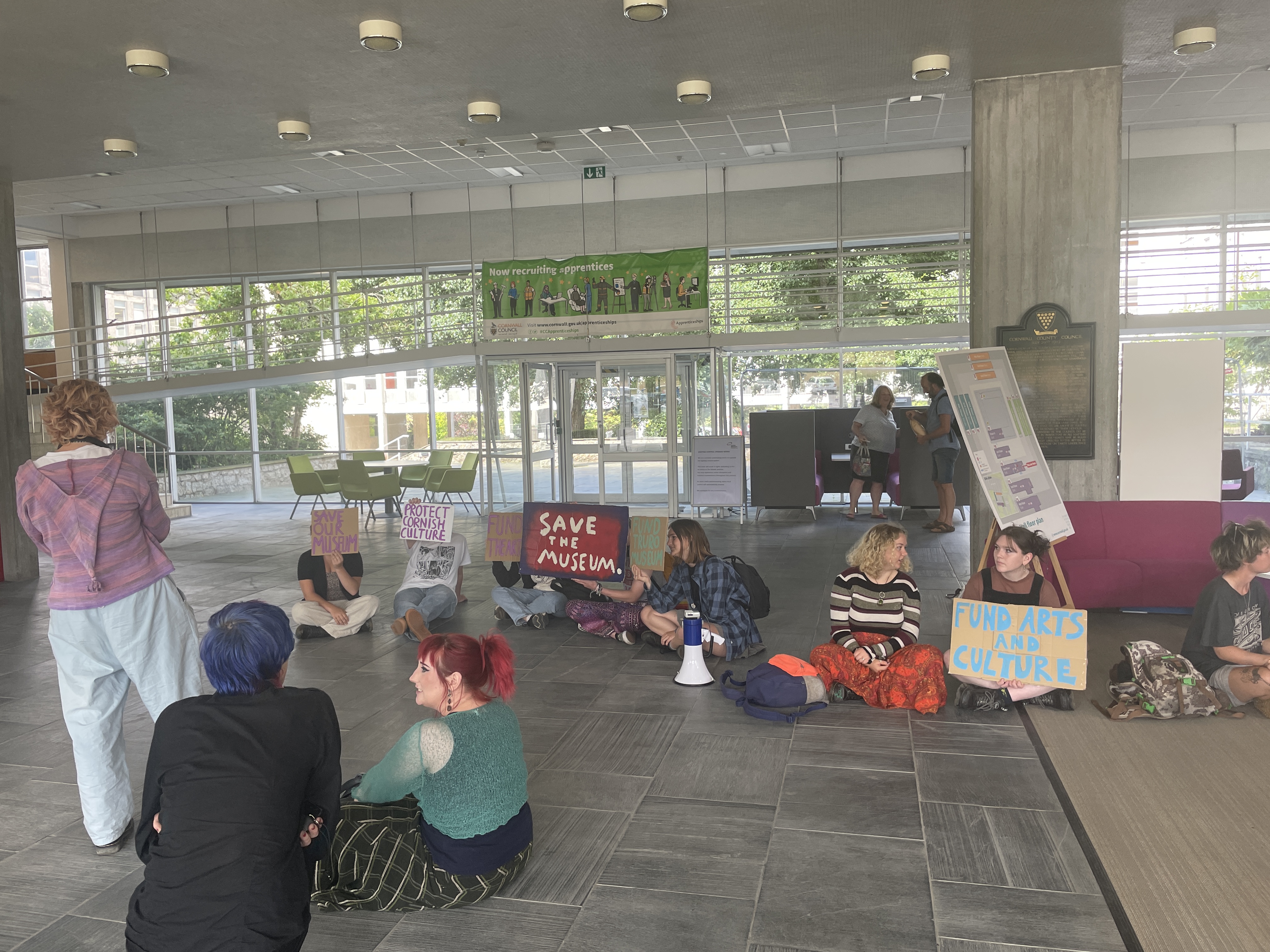 Youth protestors are campaigning to help save the Royal Cornwall Museum ...