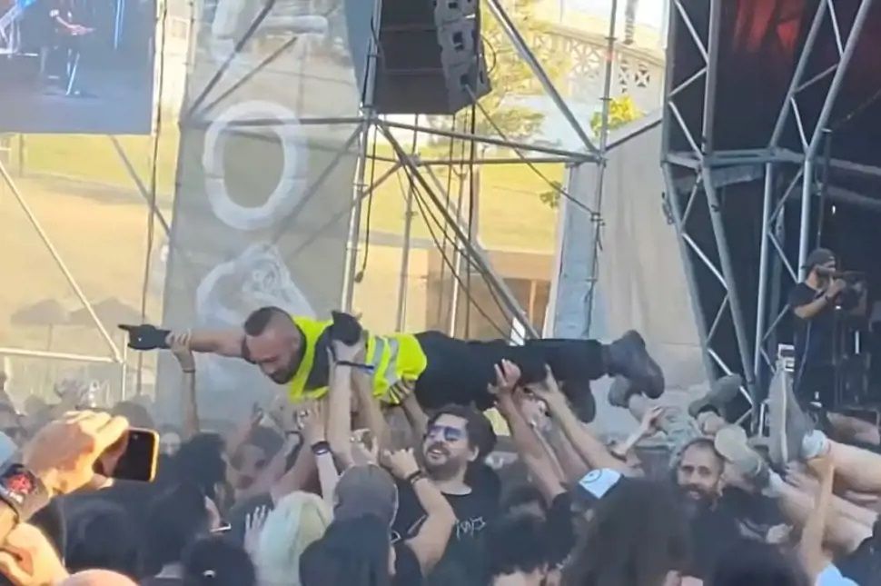 Watch: Festival security guard crowd-surfs to ‘dwarven’ power metal ...
