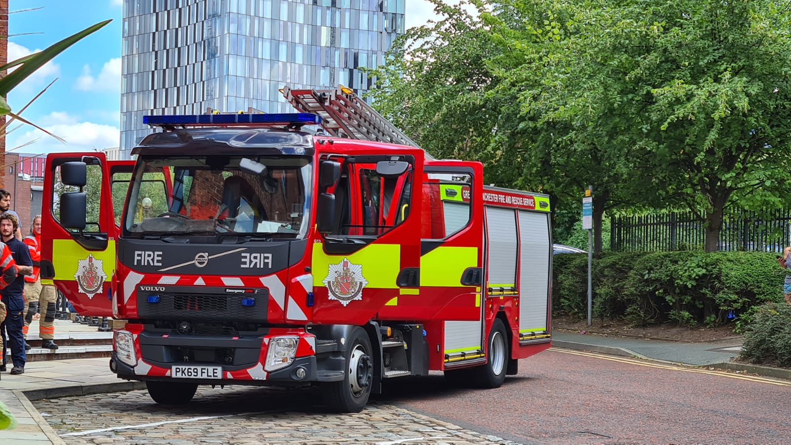 Woman arrested on suspicion of arson after Rochdale flat blaze