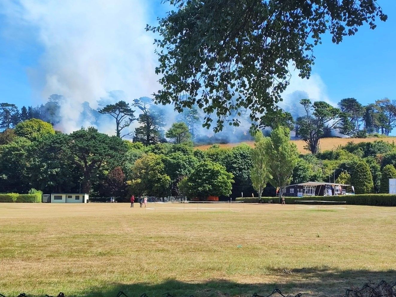 Huge wildfire breaks out close to park in Truro