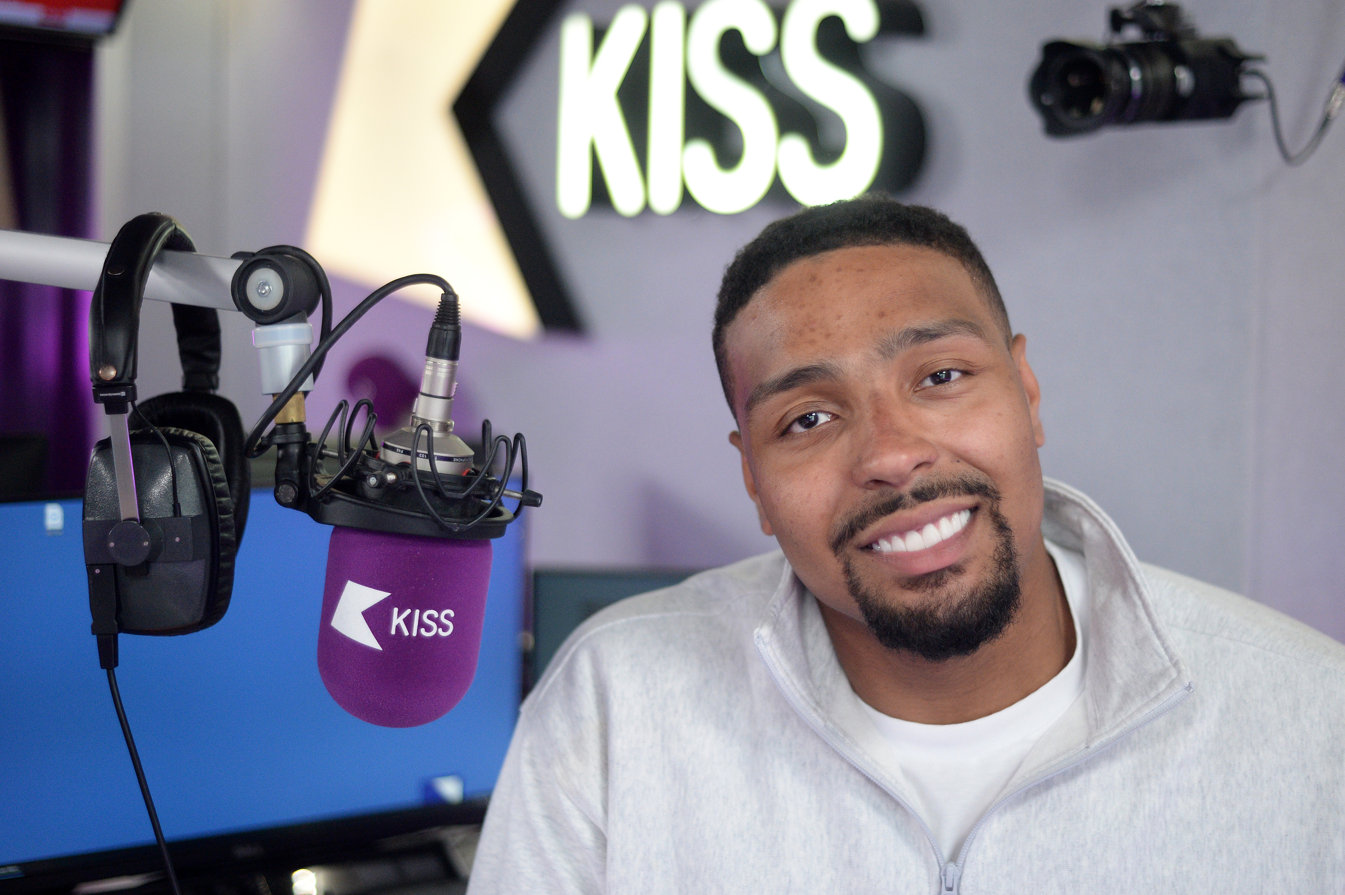 KISS Breakfast presenter Jordan Banjo brings his baby boy to work