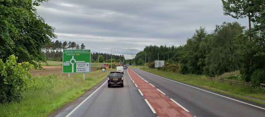 A96 Van and trailer collision sees person taken to Raigmore Hospital