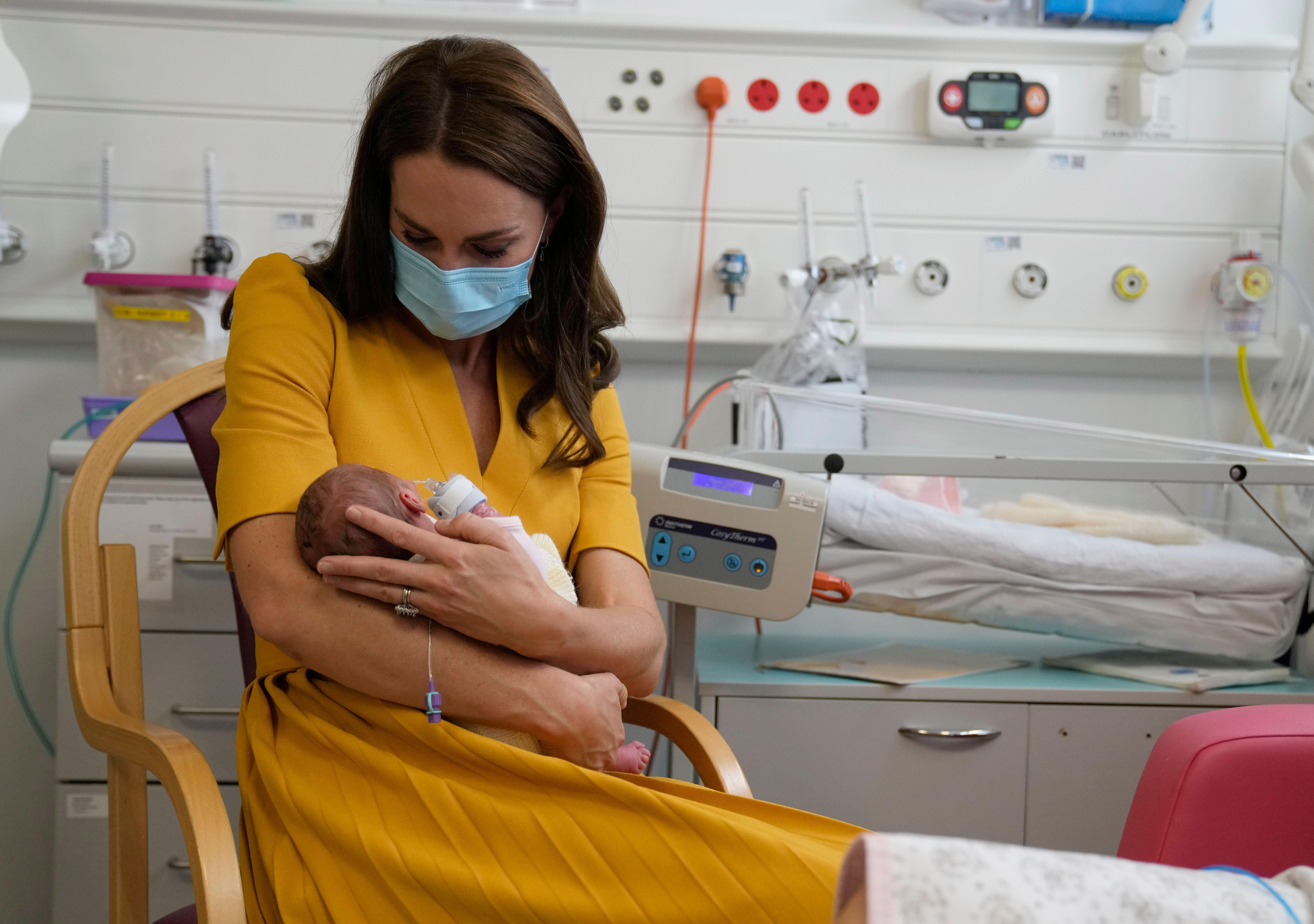Princess of Wales holds premature baby as she visits maternity hospital