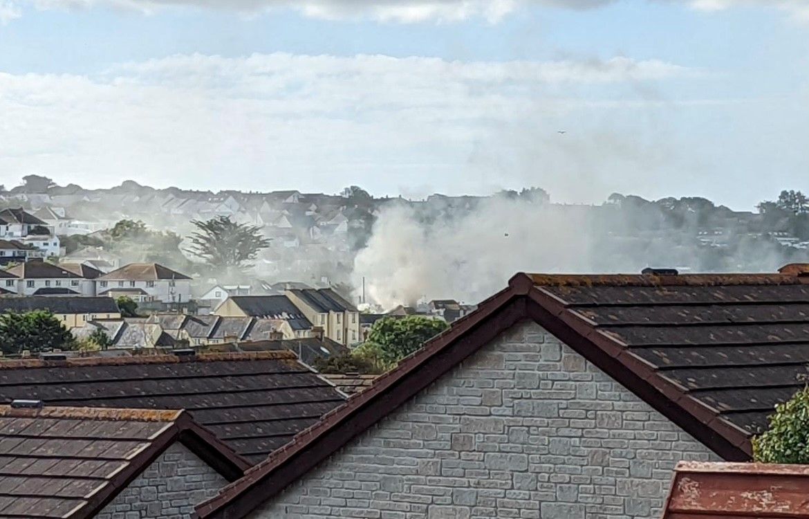 Large fire breaks out in centre of Hayle