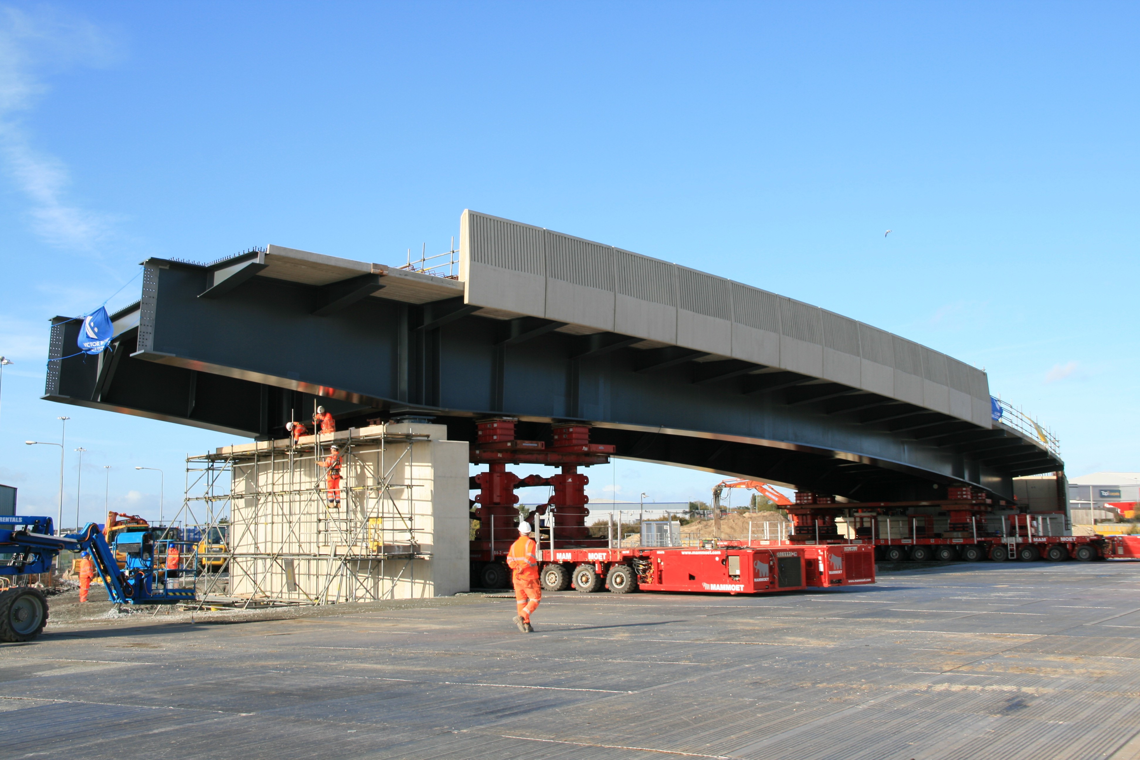 First section of Lowestoft's Gull Wing Bridge lifted into place | News ...