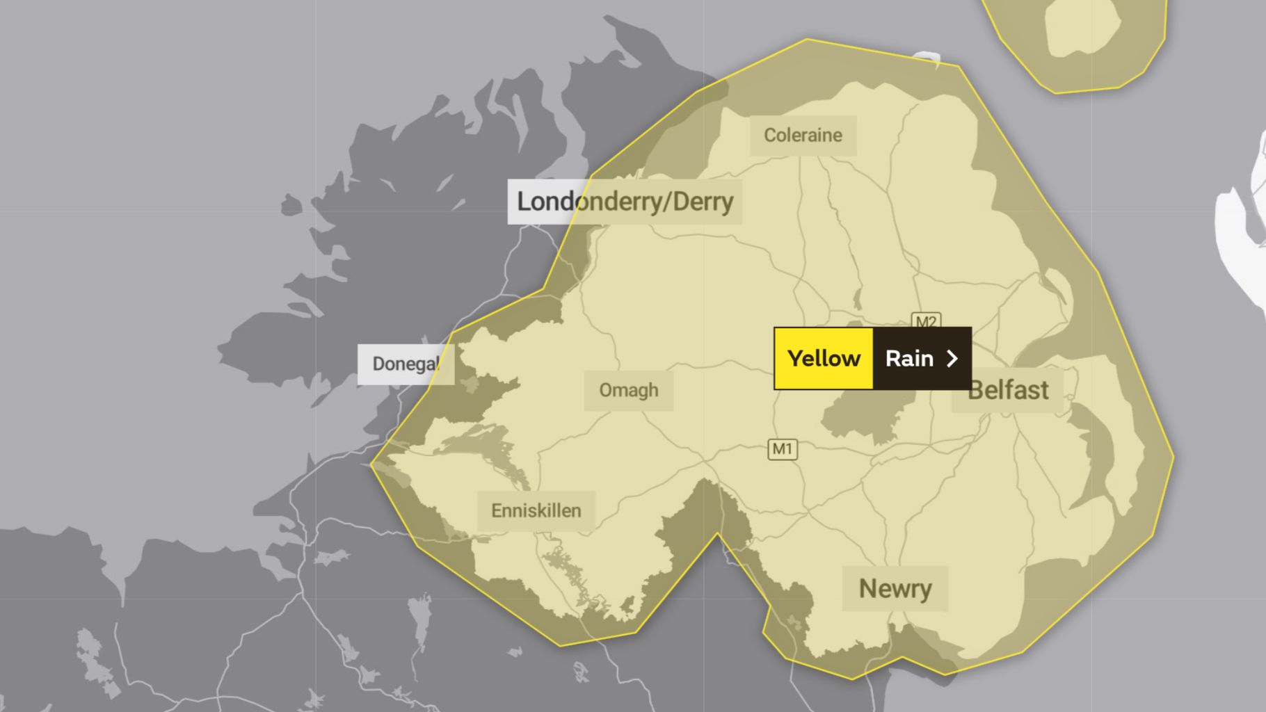 Yellow weather warning in place for heavy rain this Friday | Weather ...