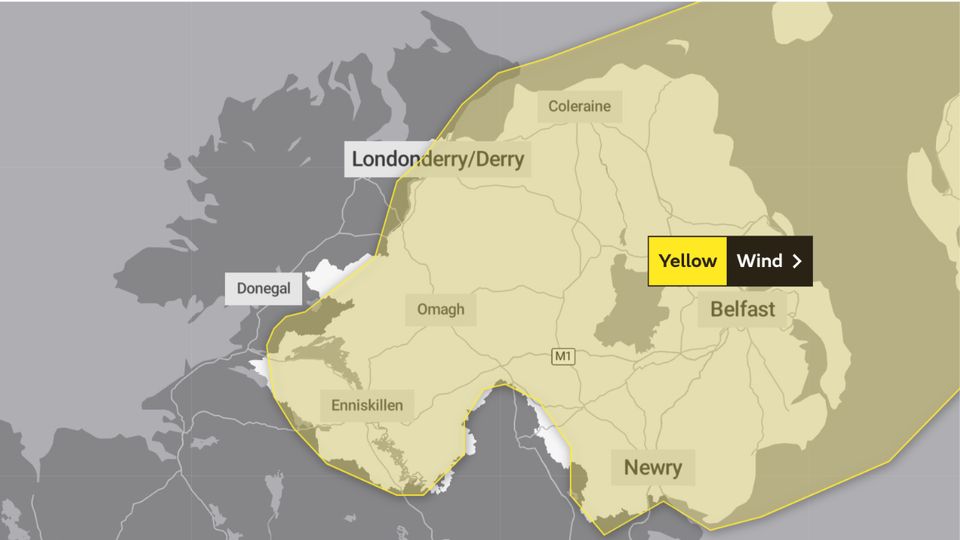Yellow weather warning for strong 40-70 mph winds this week | Weather ...