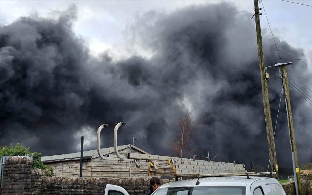 Fire at disused factory in Evercreech