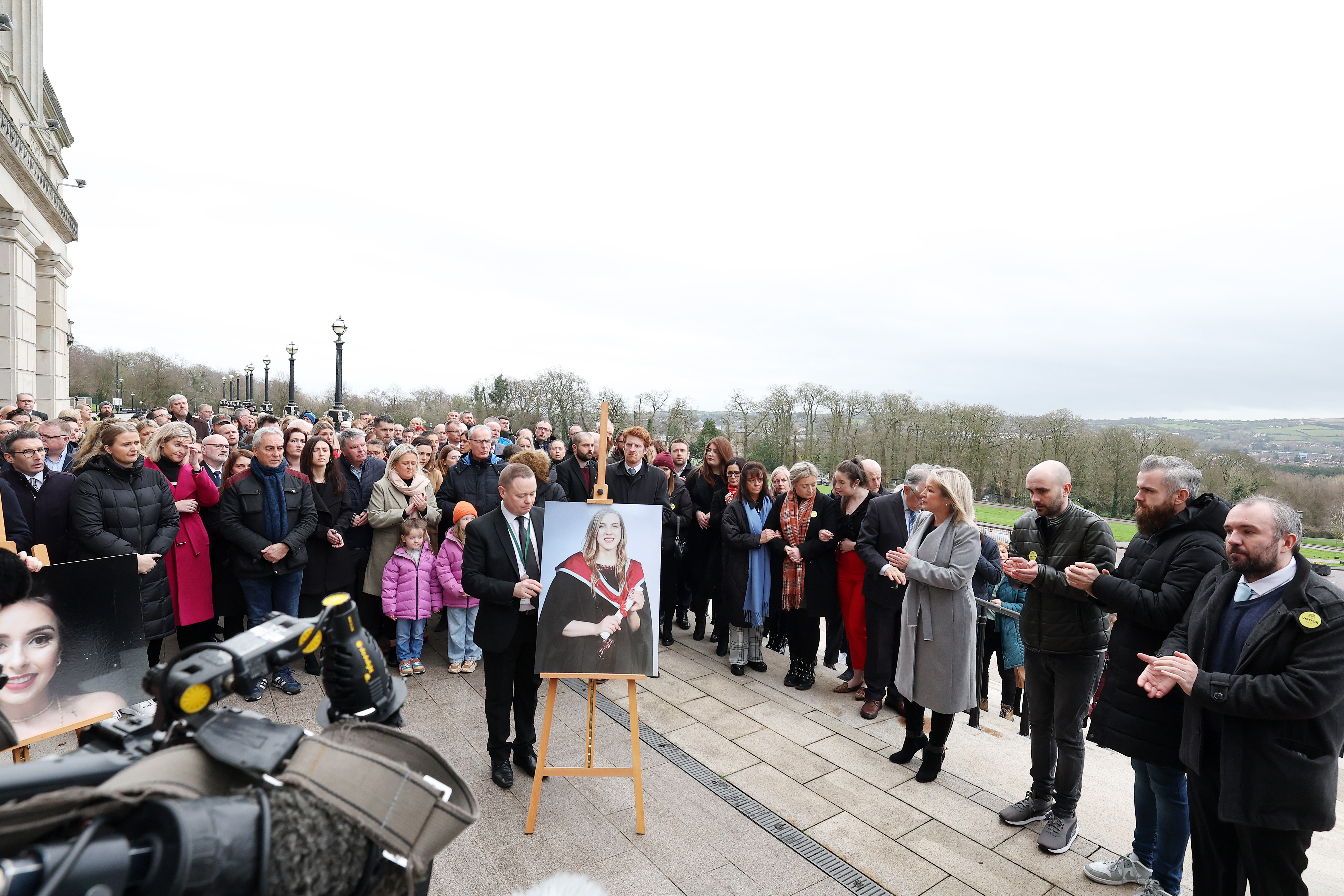 Vigil for Natalie McNally at Stormont hears calls to end violence ...