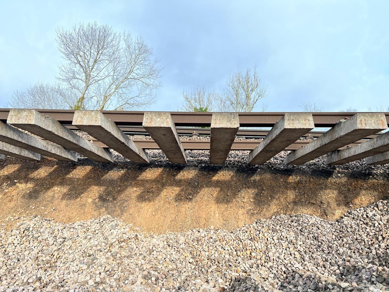 "Huge landslip" causes rail closure in north Hampshire