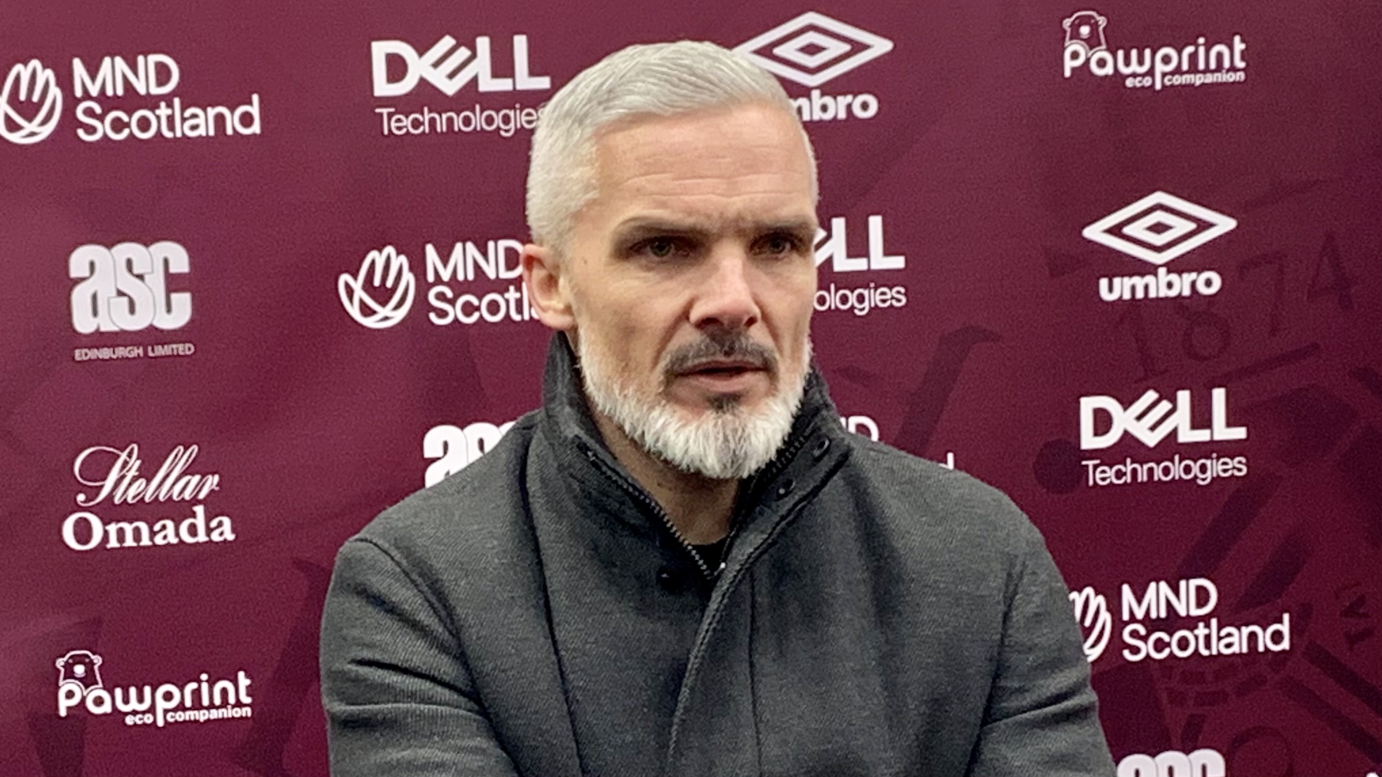 Jim Goodwin will not quit as Aberdeen boss after Hearts hammering.