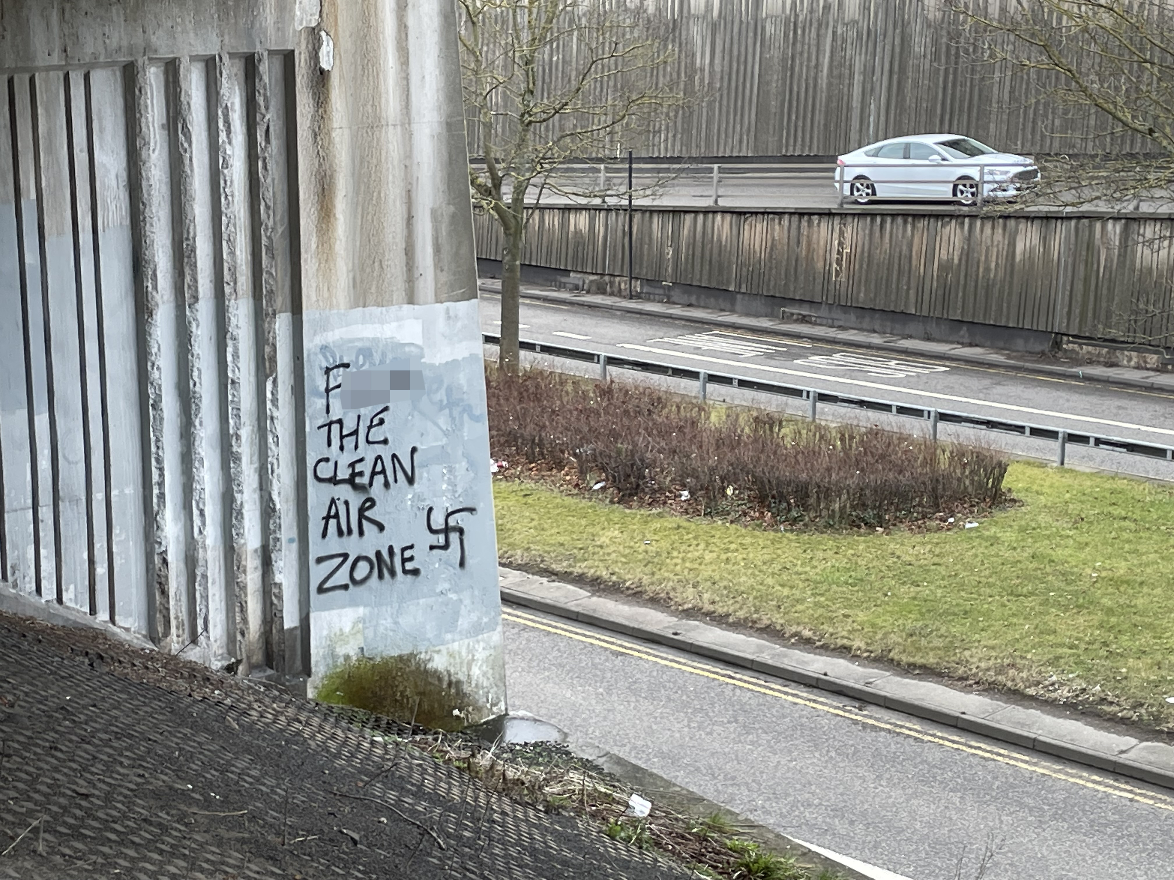 Clean Air Zone Nazi graffiti in Newcastle | News - Greatest Hits Radio ...