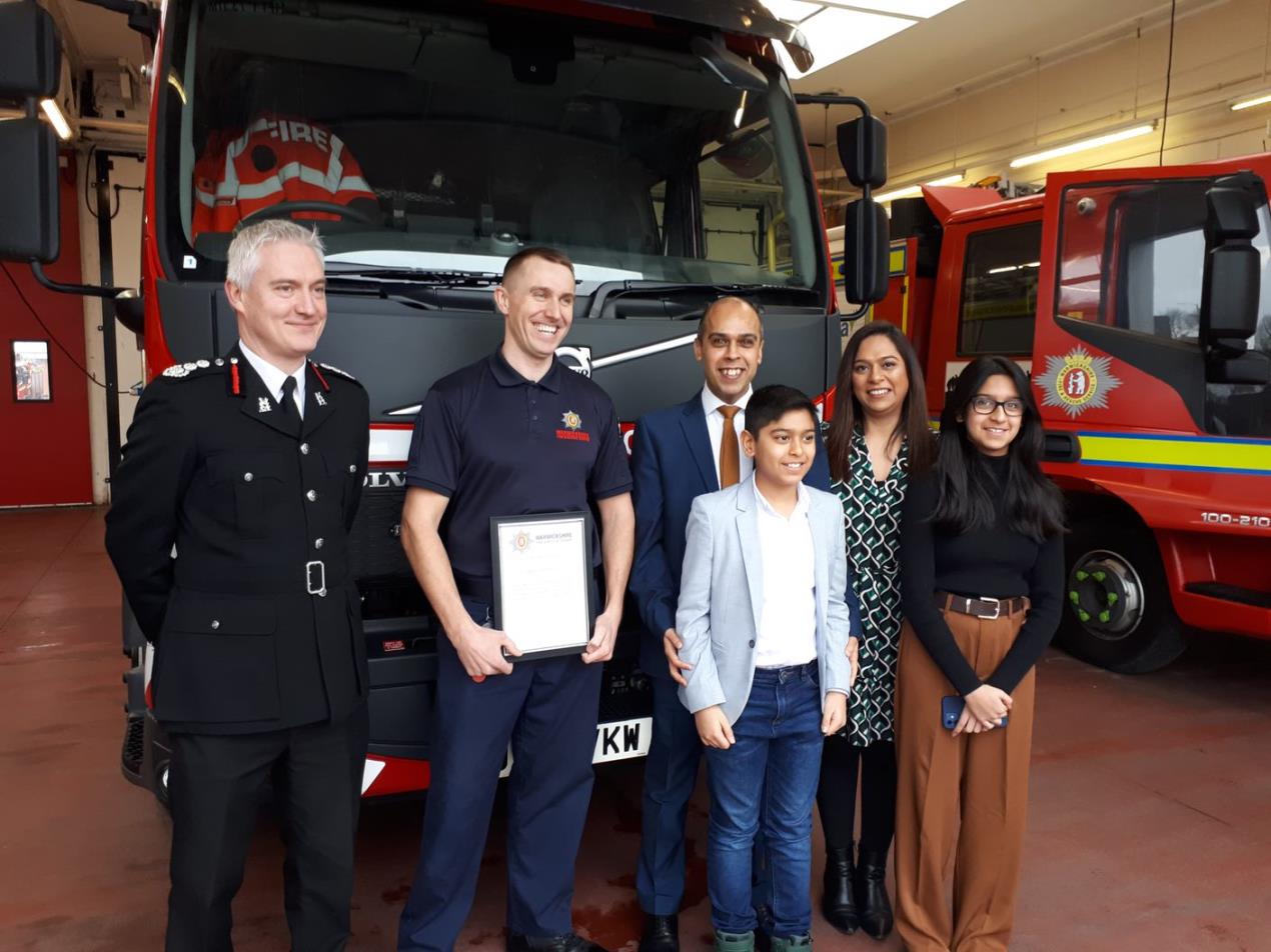 Warwickshire firefighter awarded for 'heart-warming' efforts to help ...