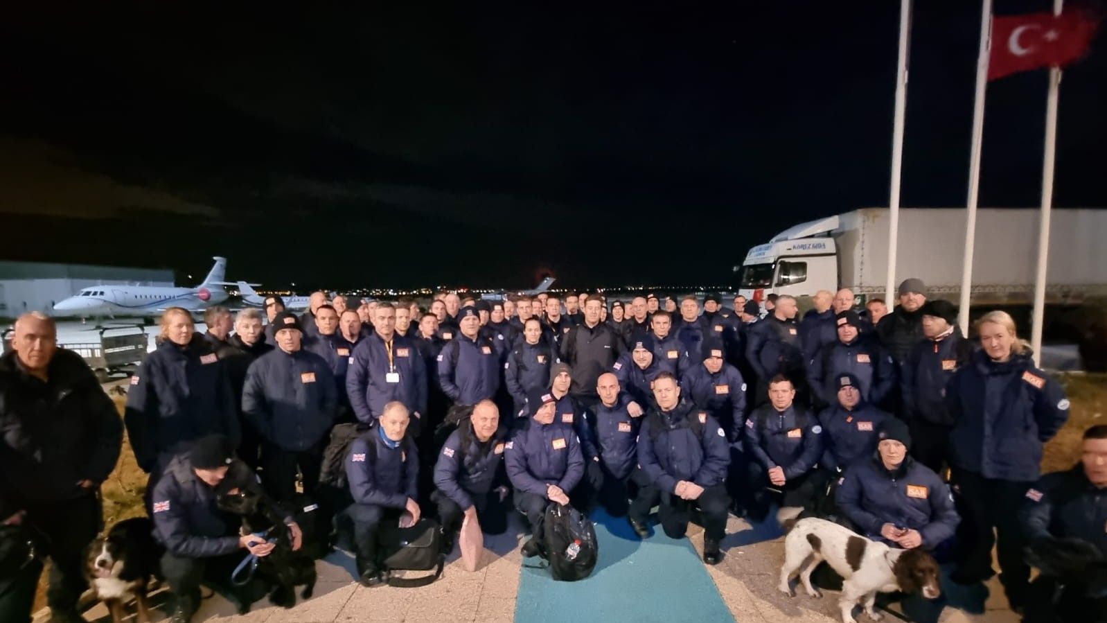 All the images, as Leicestershire firefighters touch down in Turkey