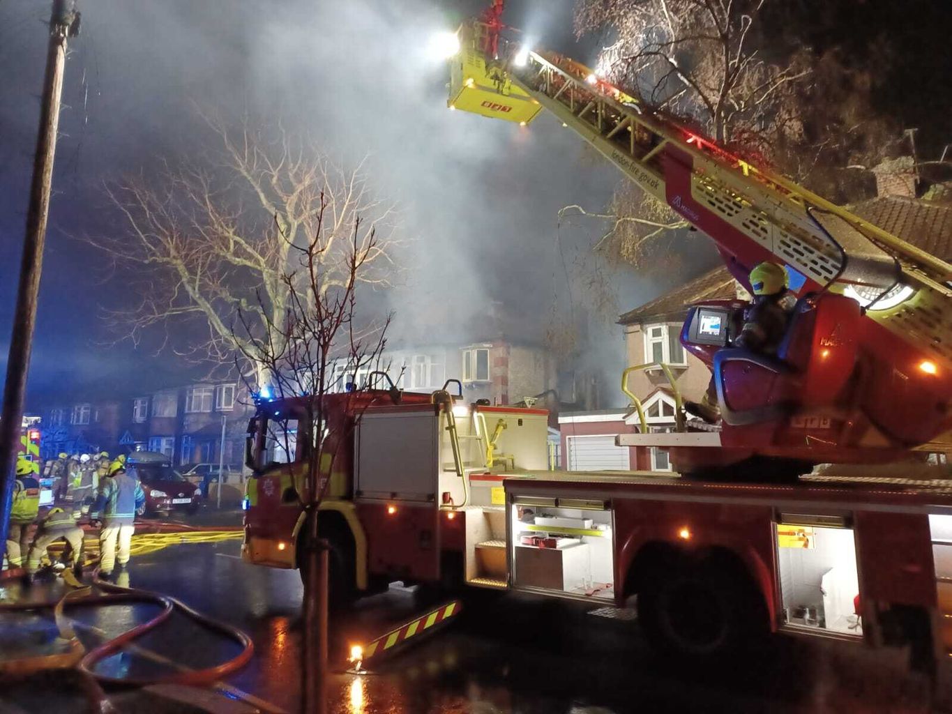 Two treated in hospital after north west London house fire