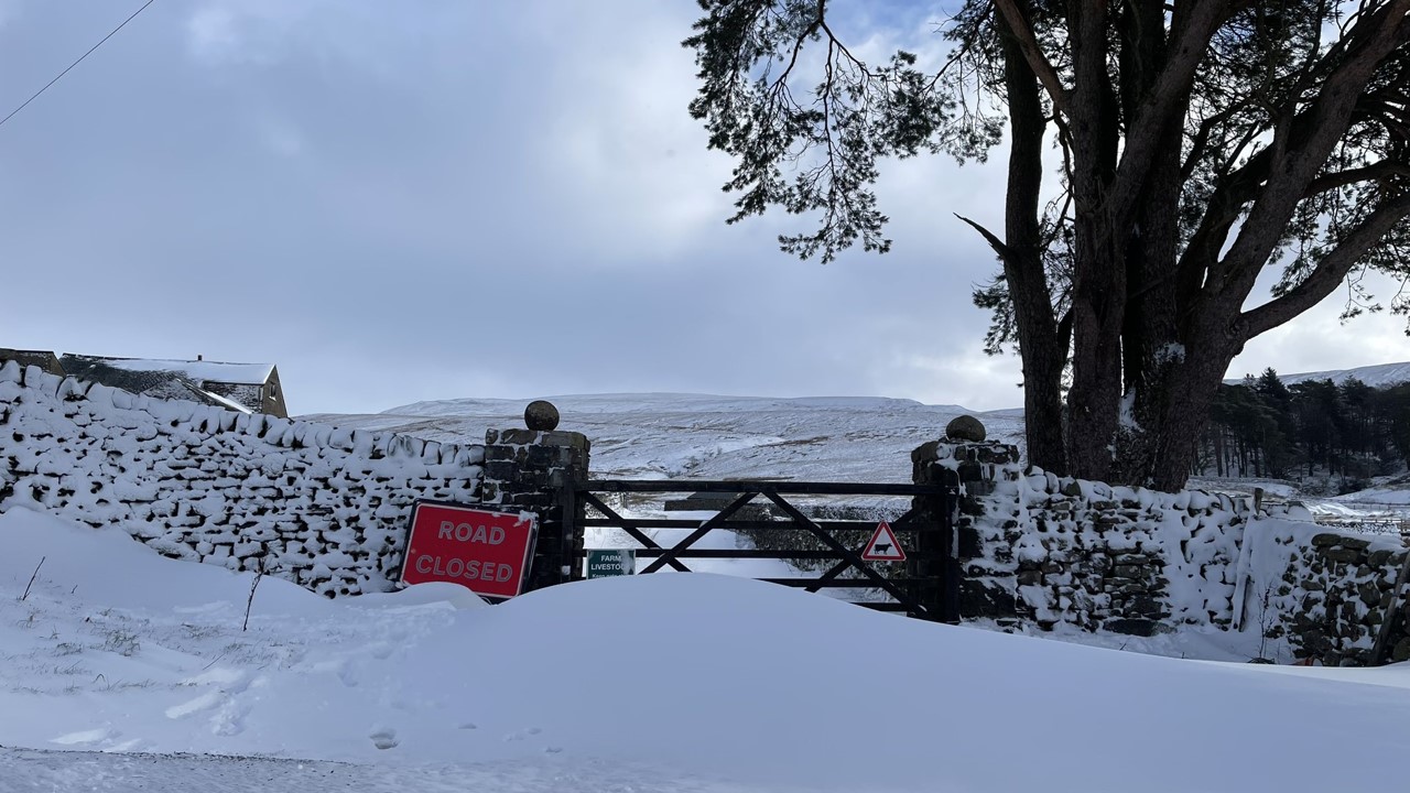 Parts of Yorkshire Dales cut off by heavy snow