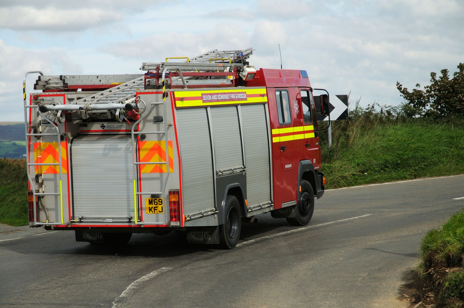 Devon and Somerset firefighters awarded for burning car rescue