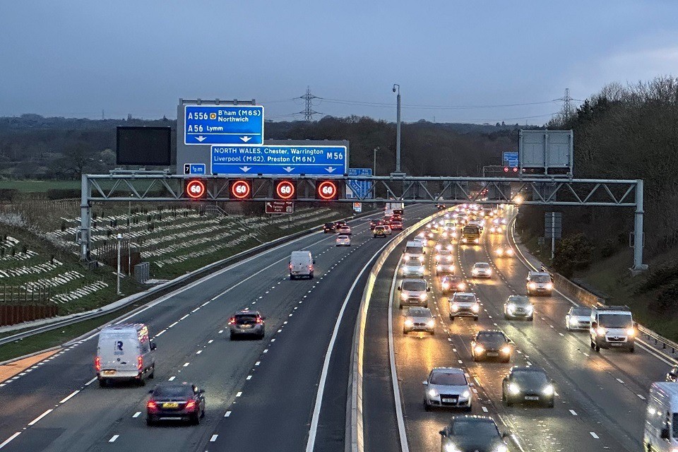 Extra lane opens on each side of M56 in Greater Manchester