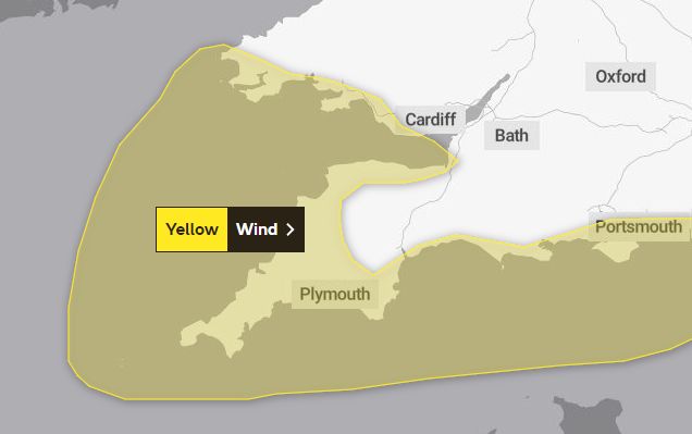 Strong winds set to hit Cornwall