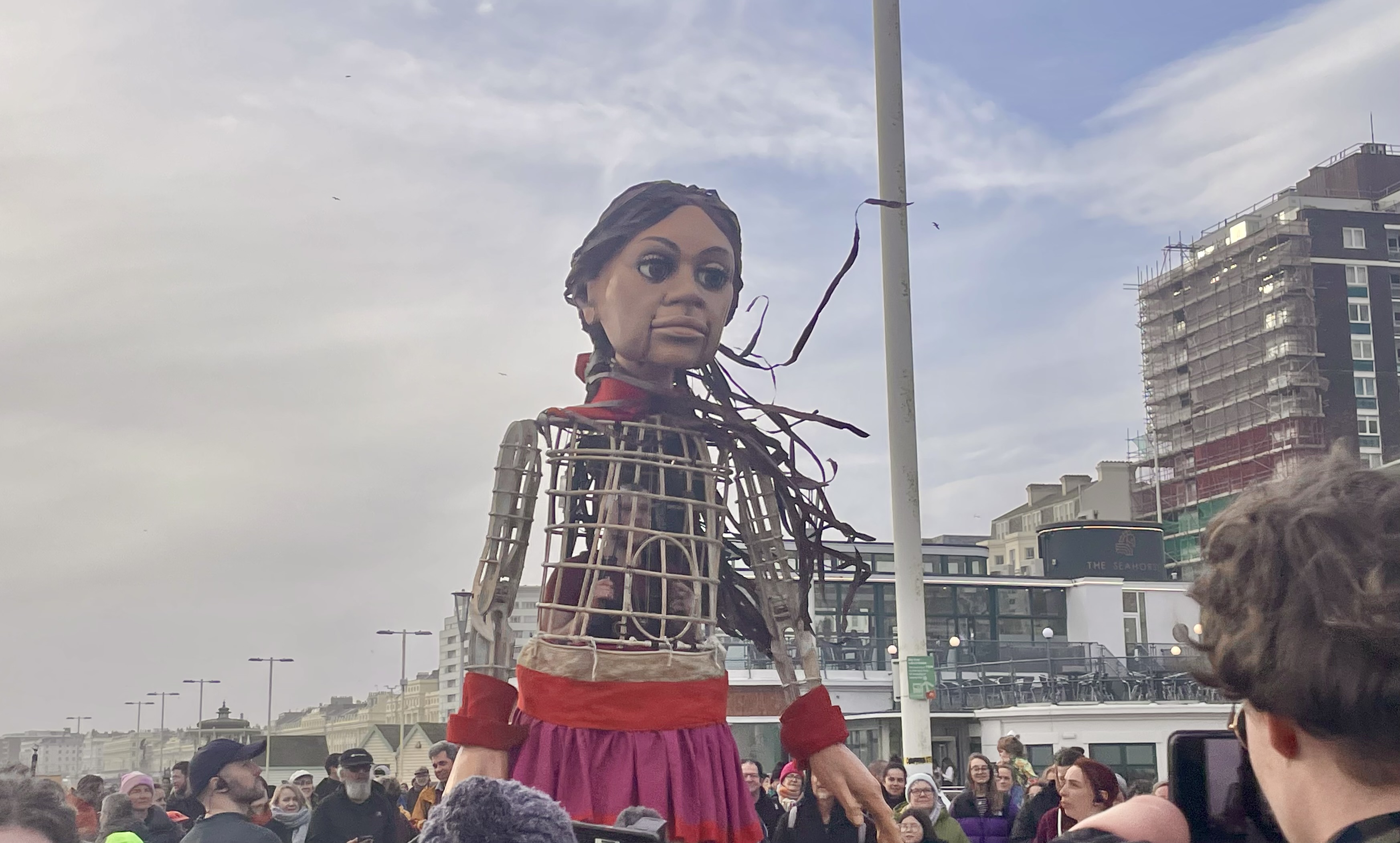 Giant Syrian refugee puppet visits Brighton | News - Greatest Hits ...
