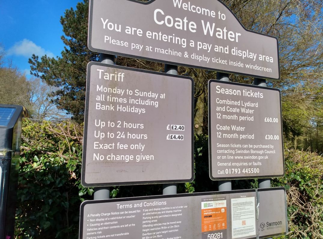 Parking at Swindon beauty spot more than doubles