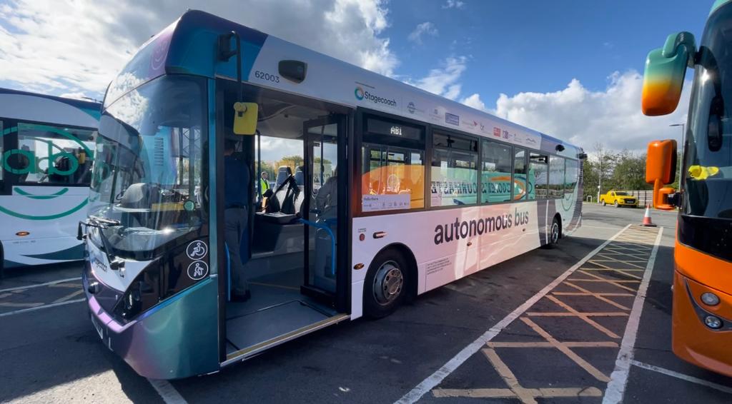 UK's first driverless bus takes passengers over Forth Road Bridge