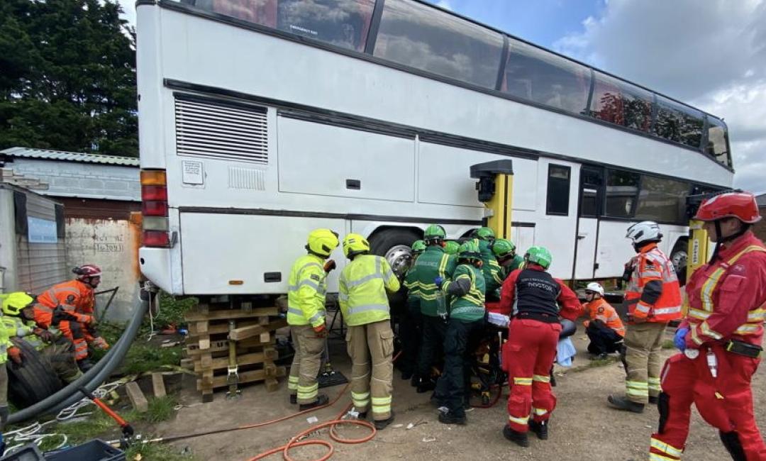 Man rescued by Essex fire crews after getting arm trapped in coach ...