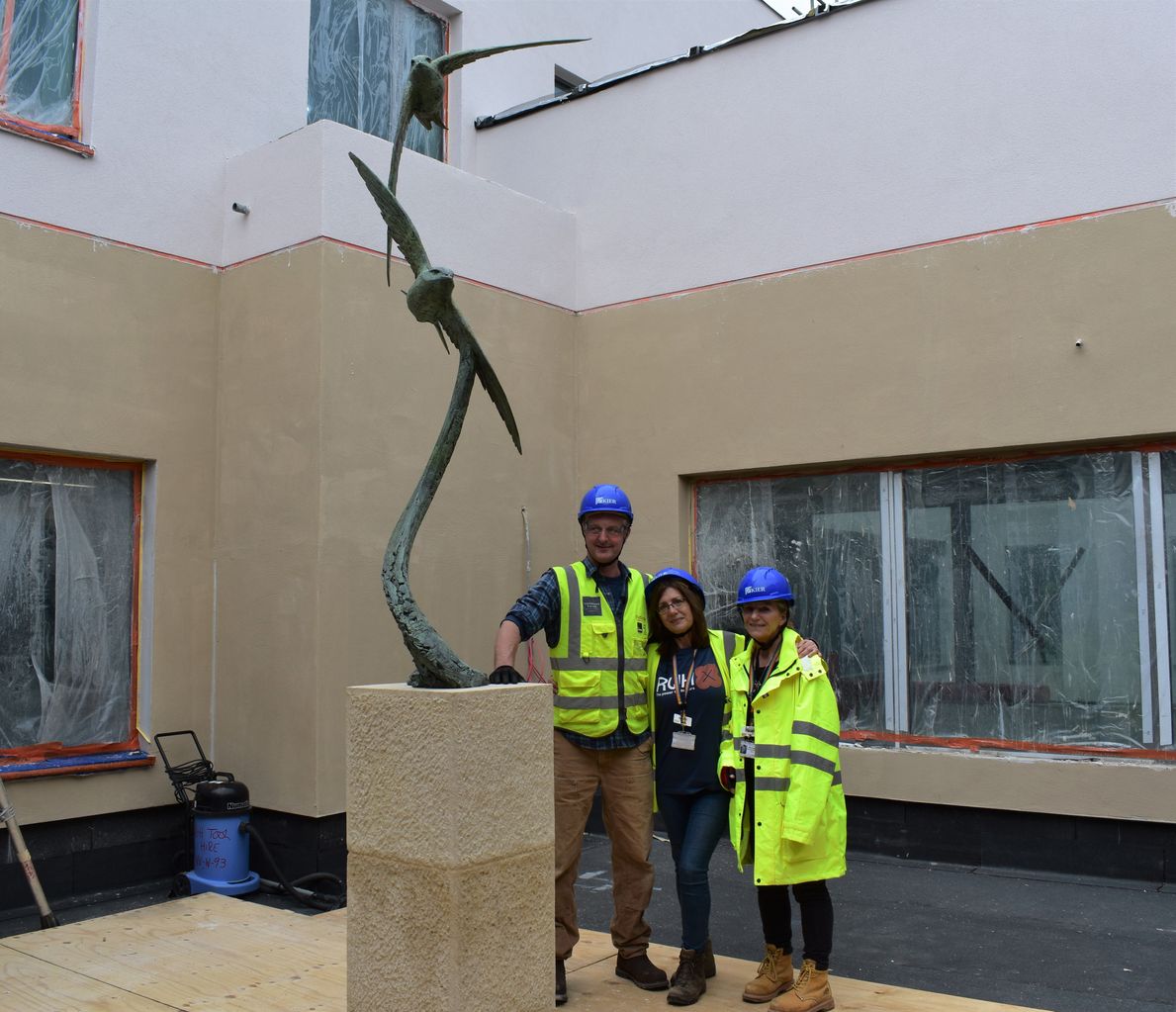 Safe landing for ‘Swifts’ sculpture at the Dyson Cancer Centre | News ...