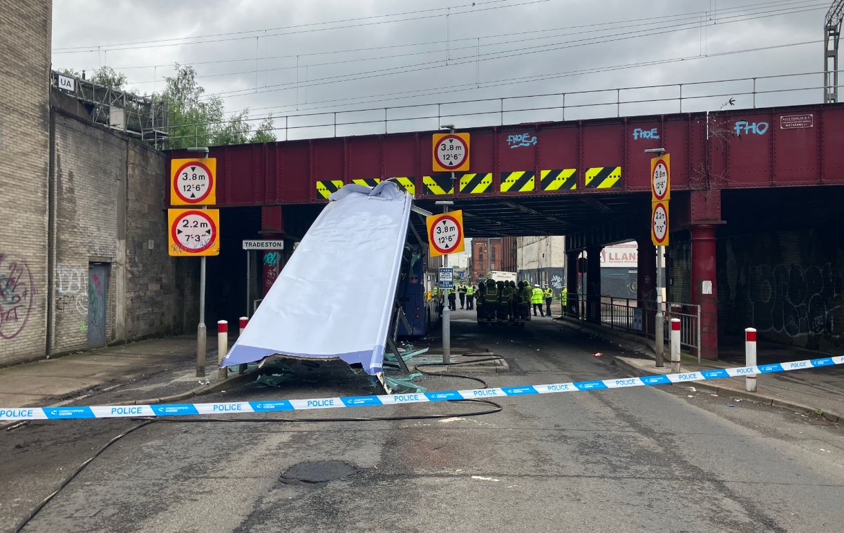 Child among 10 in hospital after Cook Street bus crash in Glasgow ...