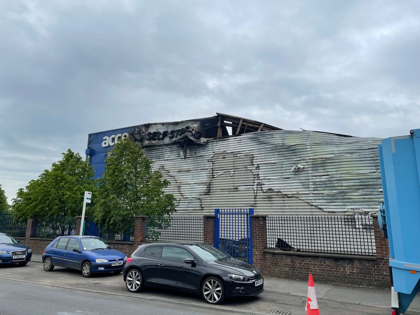 photos show damage caused by huge fire Byfleet