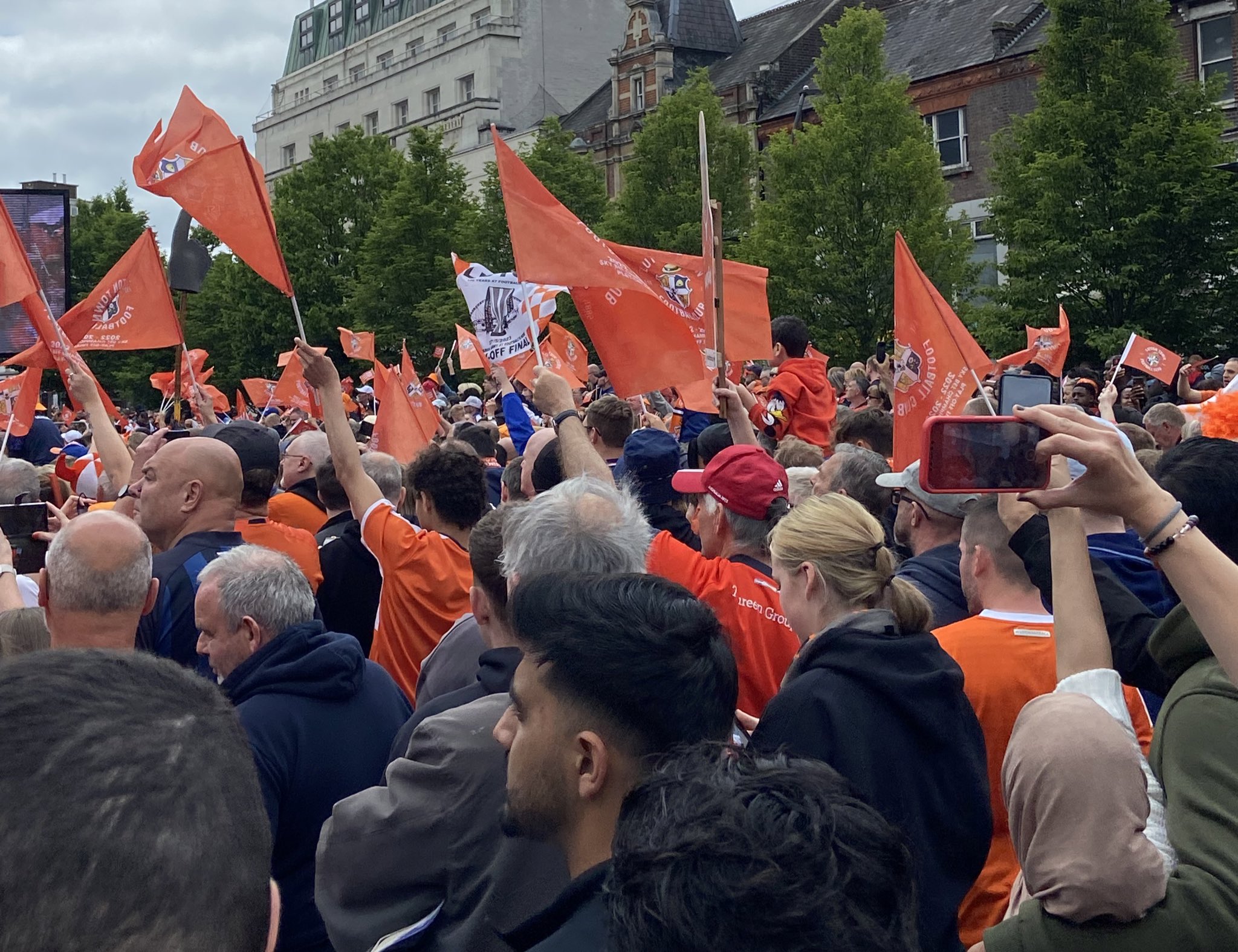 Luton Town celebrate promotion to Premier League with parade