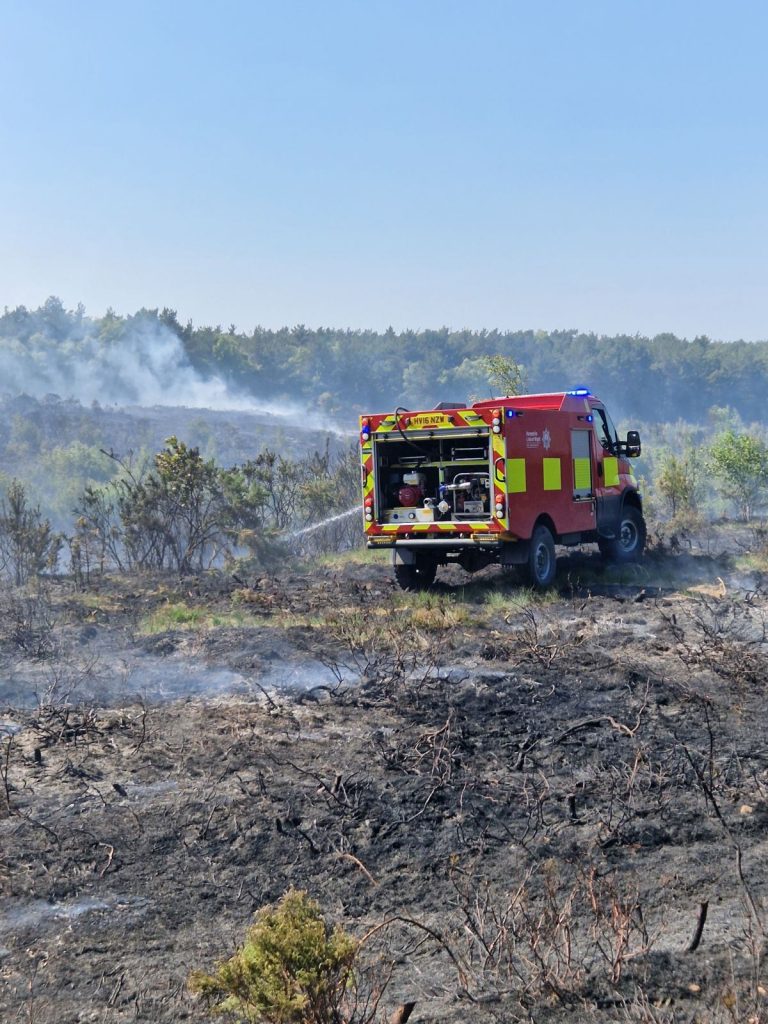 large heathland fire Aldershot