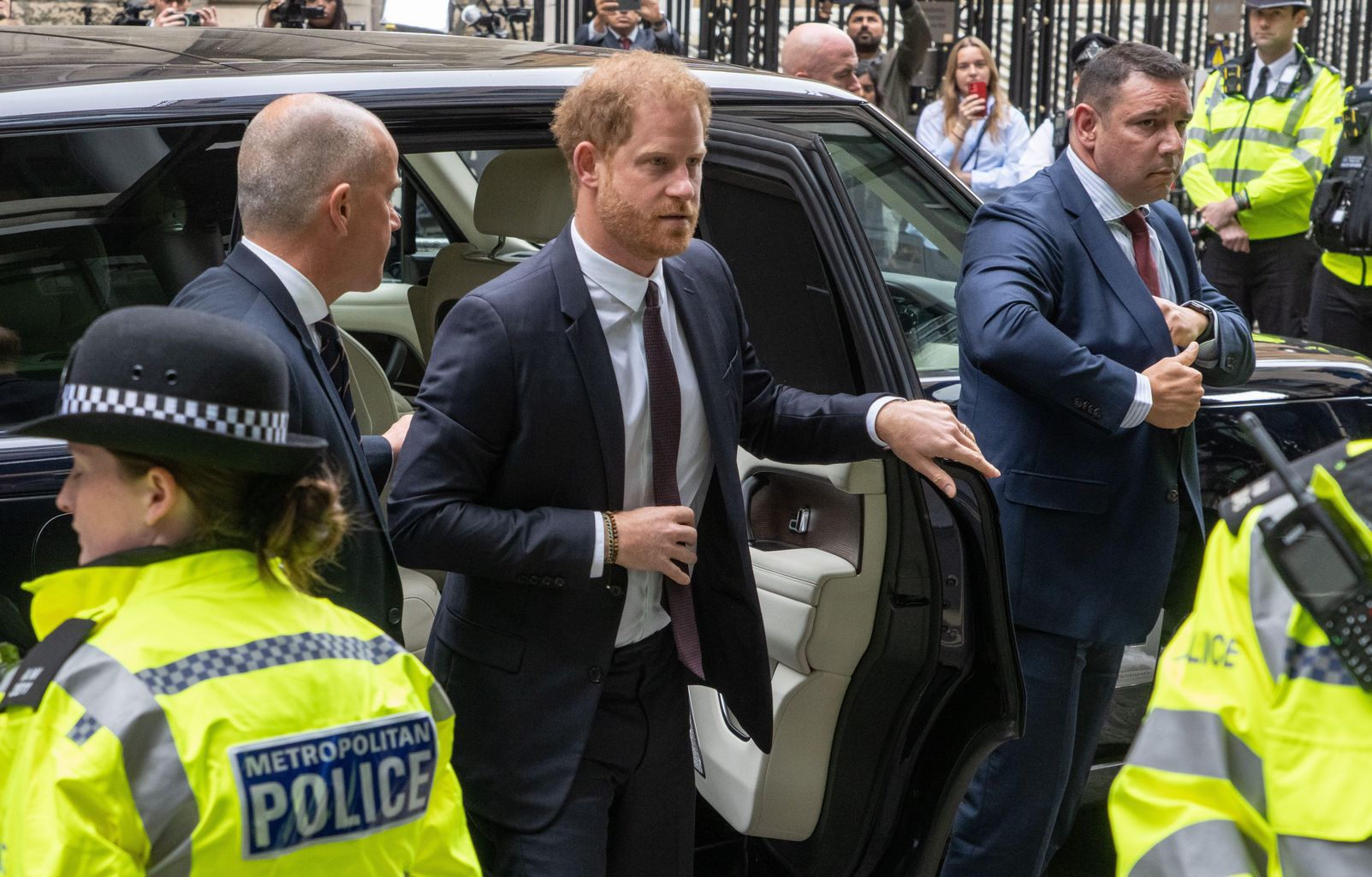 Prince Harry arrives at phone hacking trial
