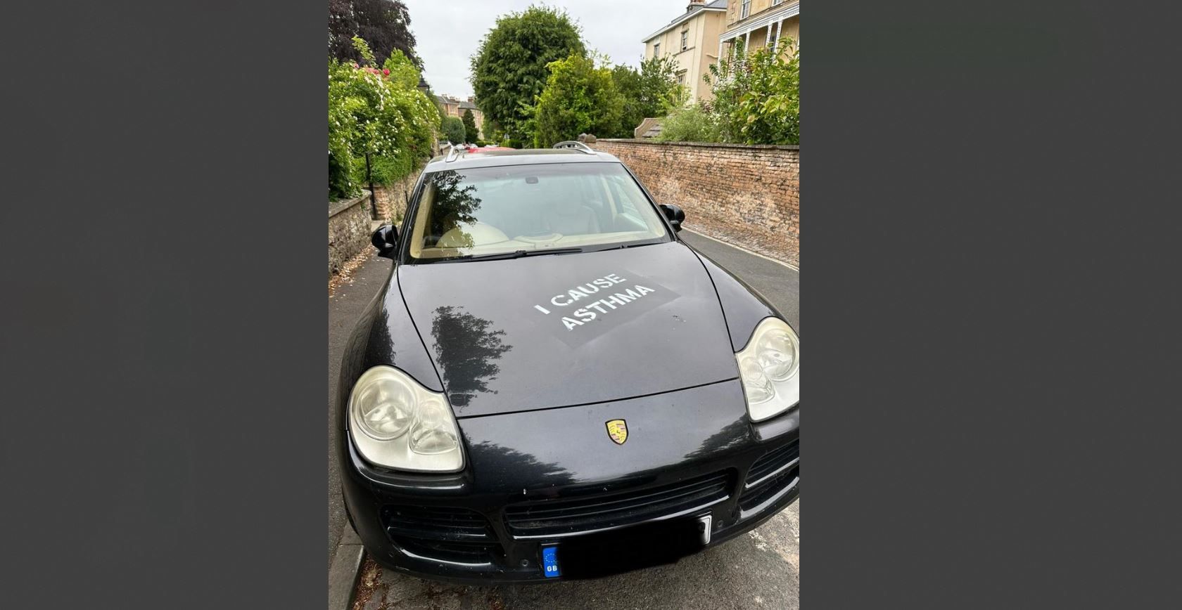 Cars vandalised by climate protesters in Clifton