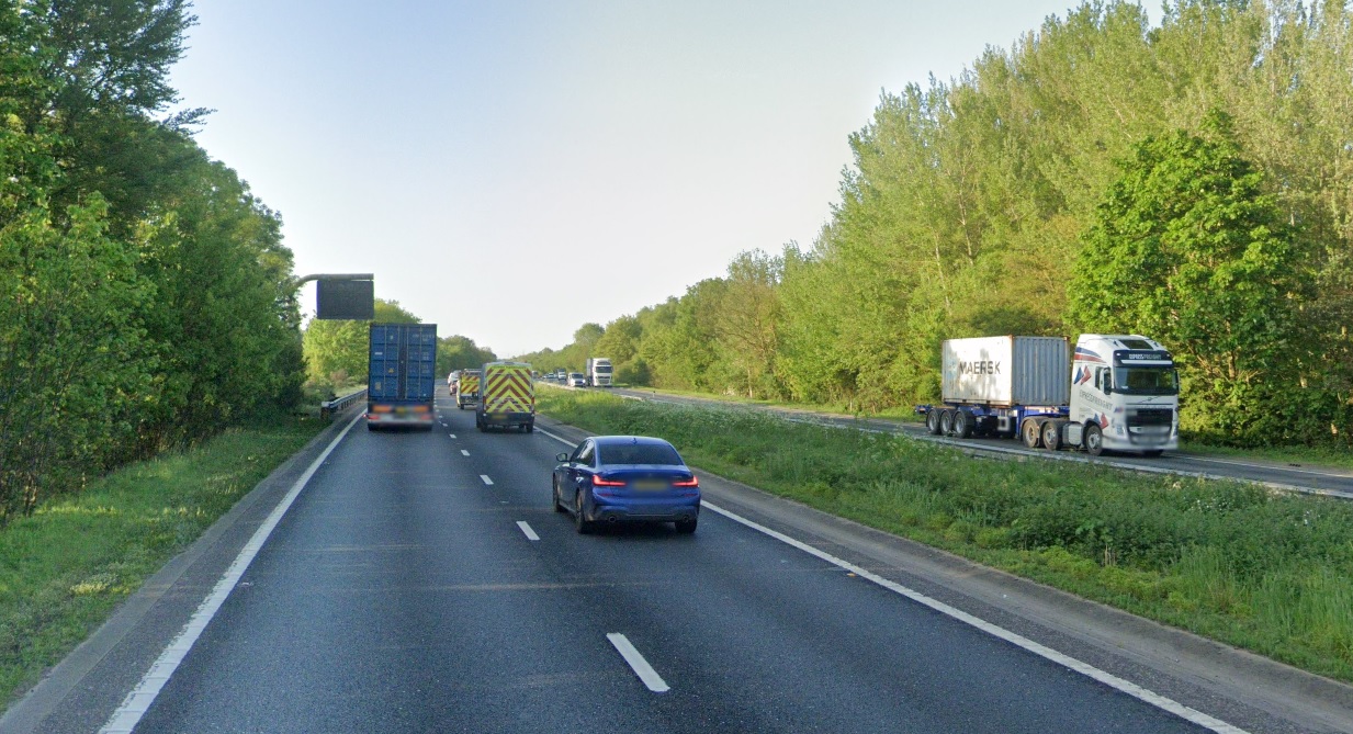 A14 crash lorry driver released pending further enquiries