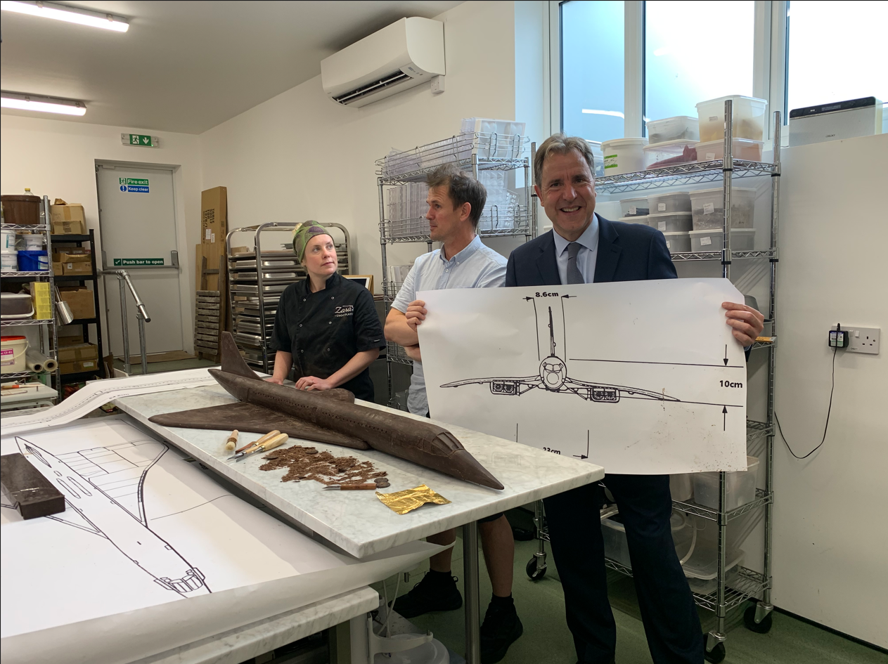 Giant chocolate Concorde unveiled in Bristol