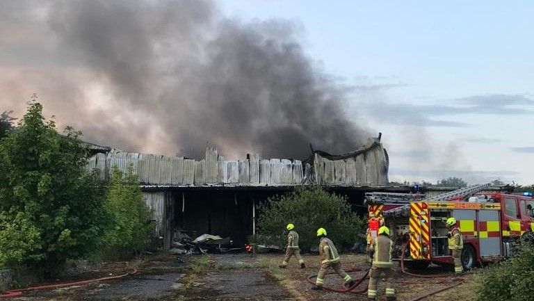 Fire crews stay overnight after tackling fire in derelict building