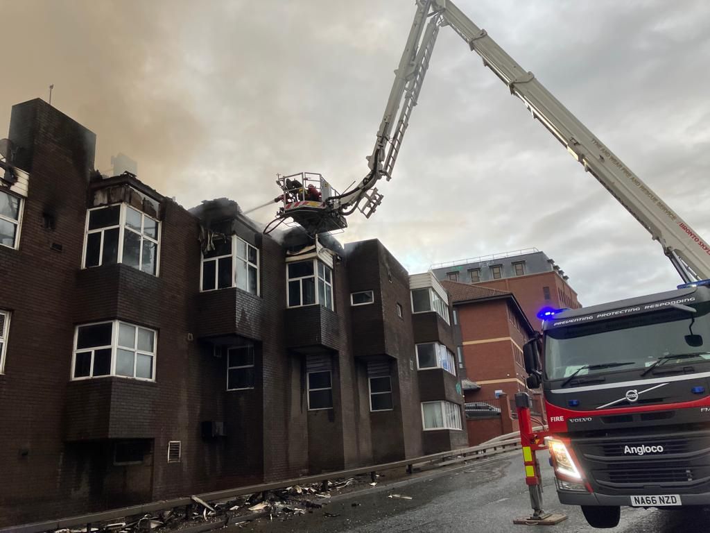 Huge fire in Newcastle now extinguished